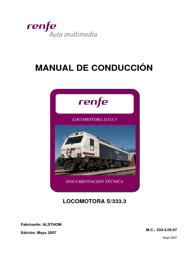 S333 Manual Conduccion | PDF | Generador eléctrico | Locomotoras