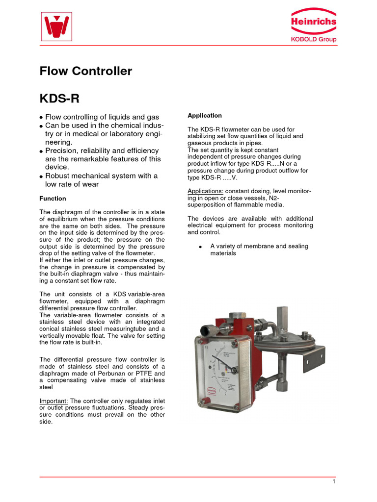 KDS-R Da 02 en 01 | PDF | Flow Measurement | Valve