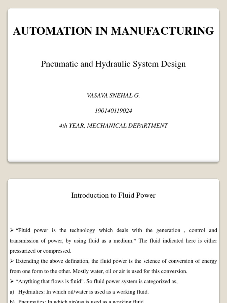 Pneumatic and Hydraulic System Design | PDF | Actuator | Valve