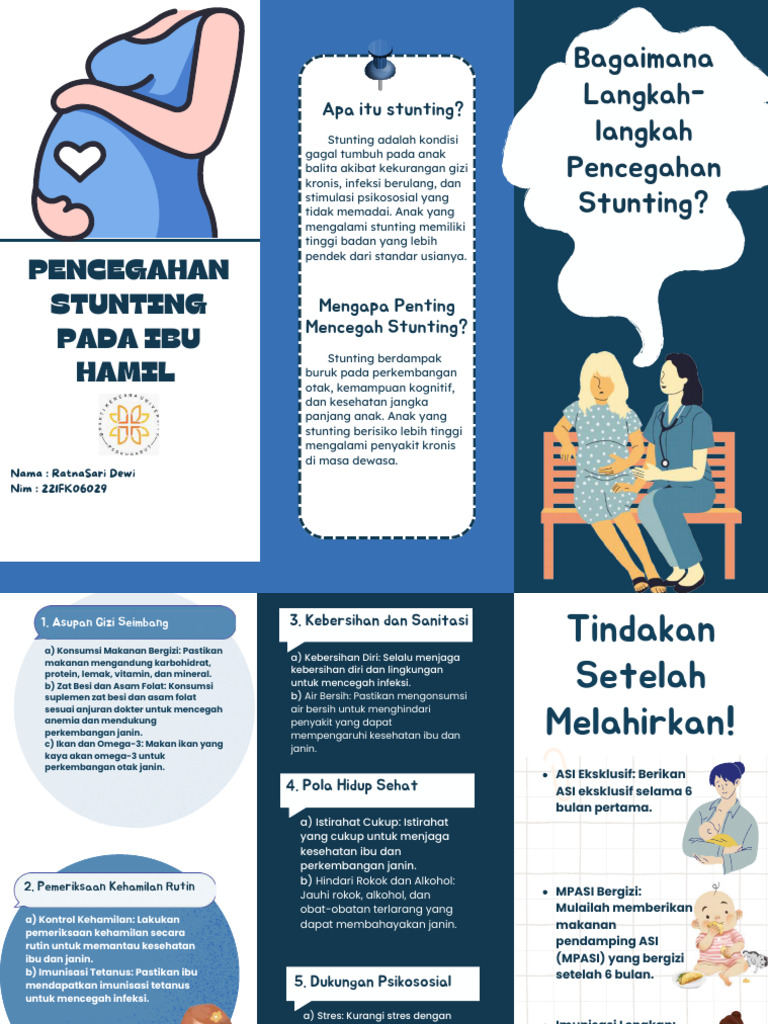 Leaflet Prokes Pencegahan Stunting Pada Ibu Hamil | PDF