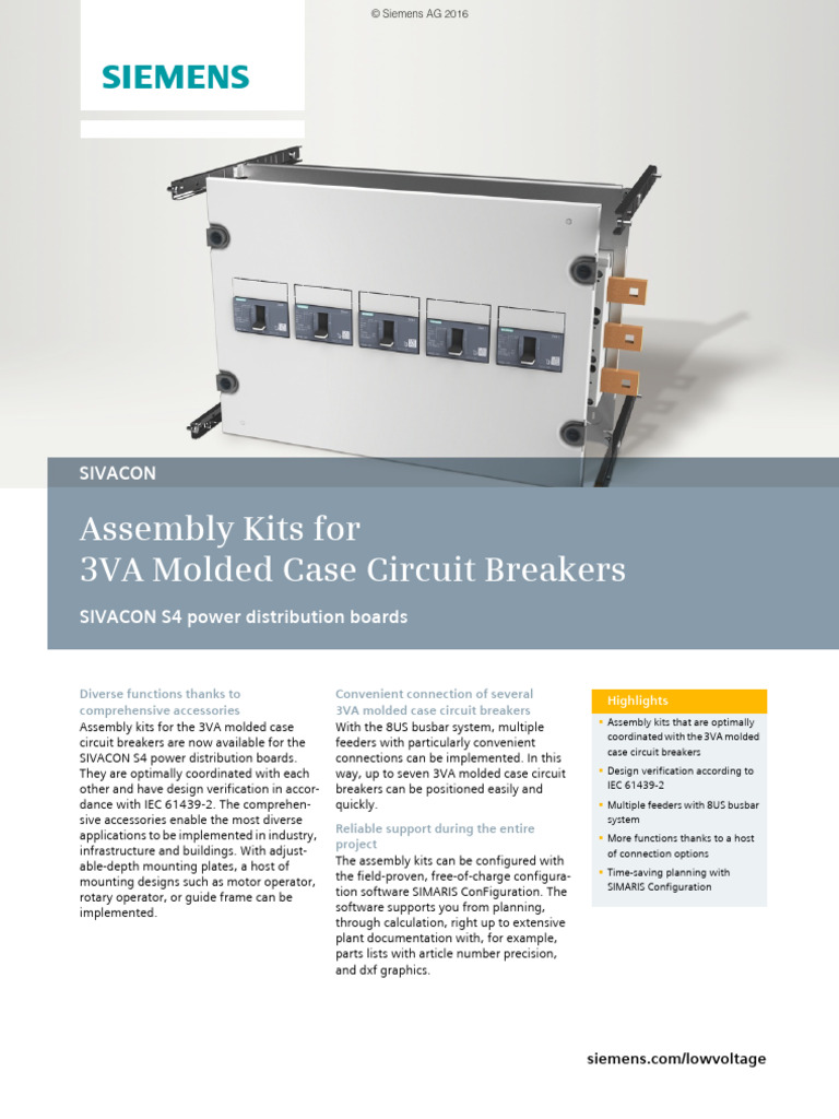 Info Producto 3VA Sivacon S4 | PDF | Electrical Engineering | Electric Power