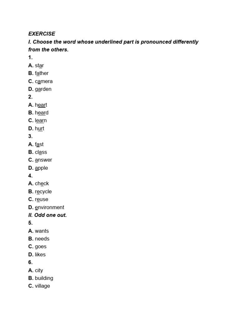 EXERCISE | PDF | Language Arts & Discipline