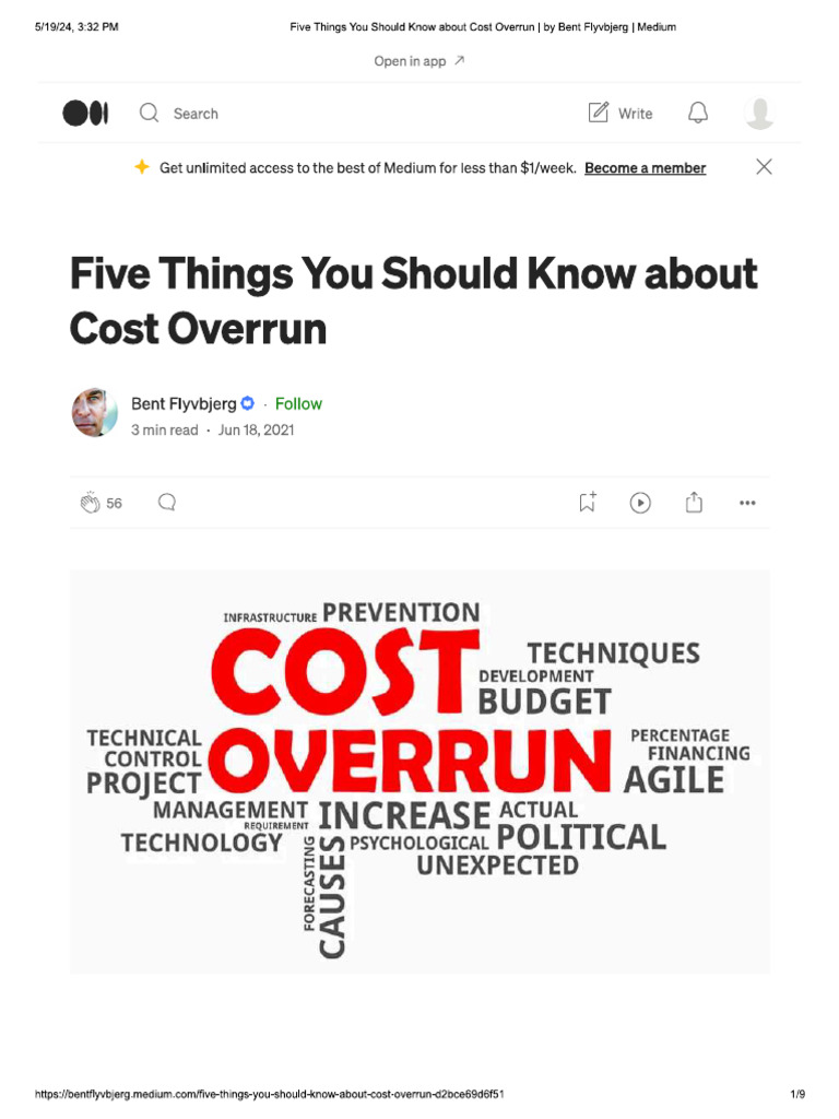 Five Things You Should Know About Cost Overrun | PDF