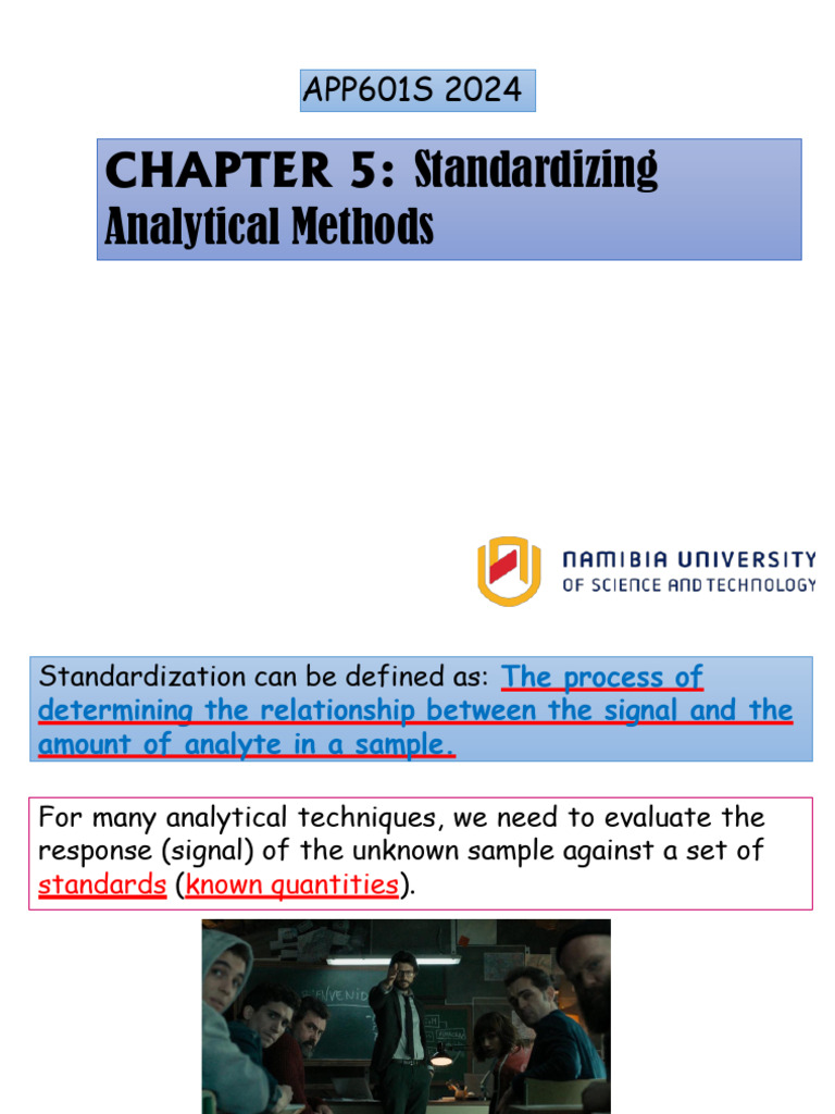 APP601S Chapter 5 - Calibration | PDF | Analysis | Analytical Chemistry