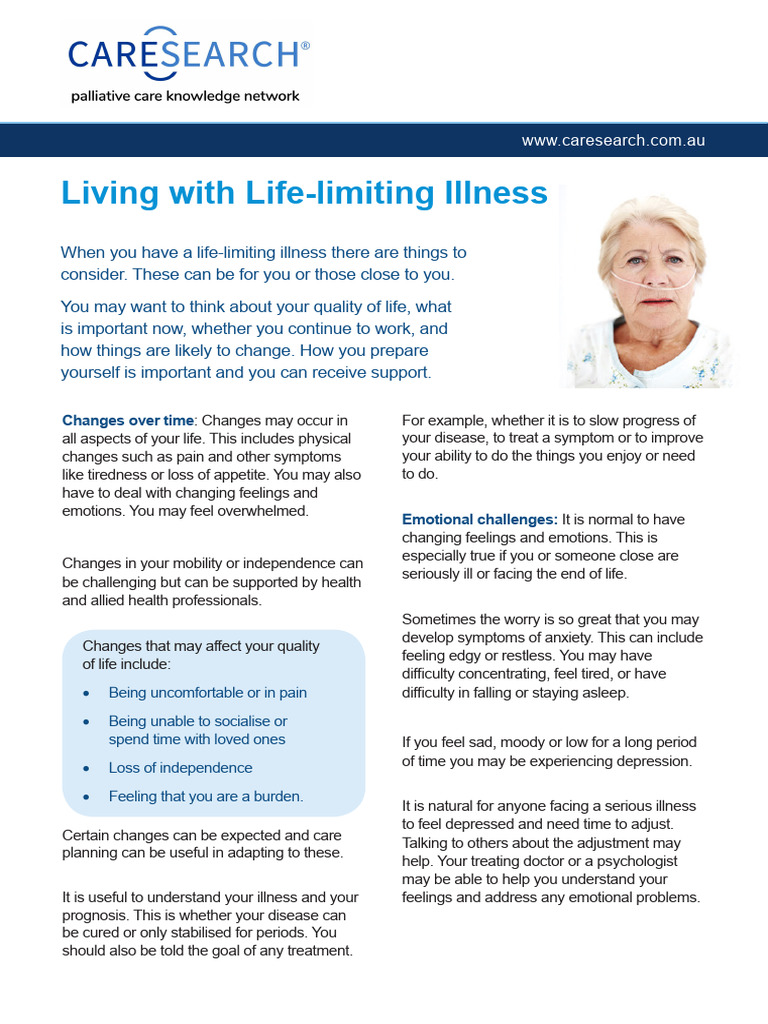 CareSearch - FactSheet - Living With Life Limiting Illness | PDF ...