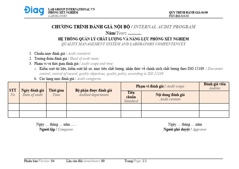 PXN-BM-010-03 Internal audit program | PDF