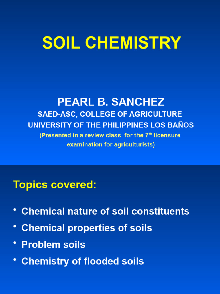 Soil Chemistry | PDF | Soil | Redox