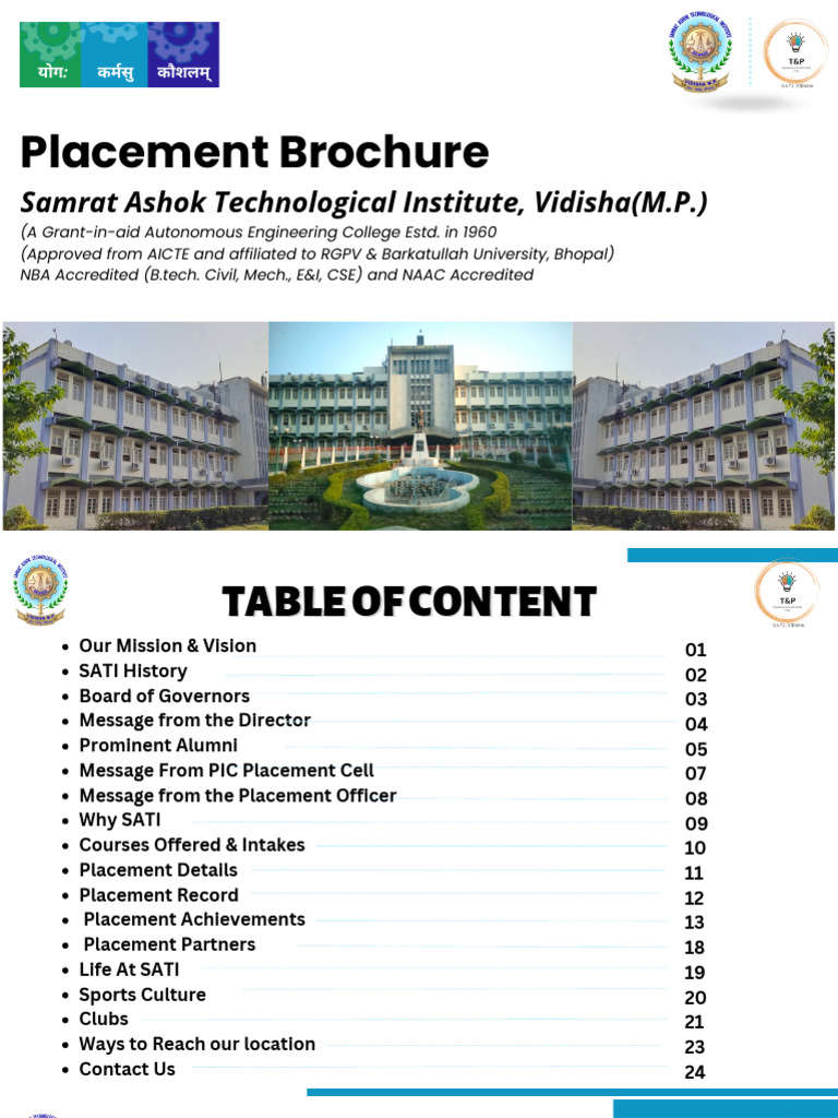 Placement Brochure SATI | PDF | Engineering