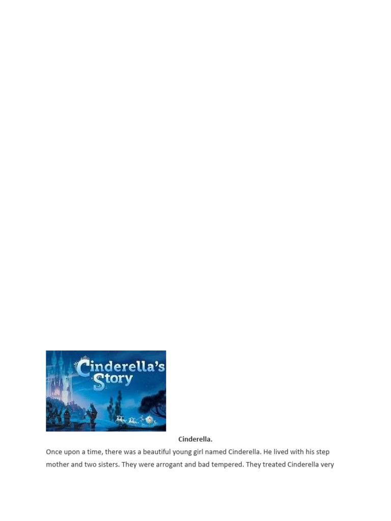 Cinderella Fairy Tale Summary | PDF | Home & Garden | Art
