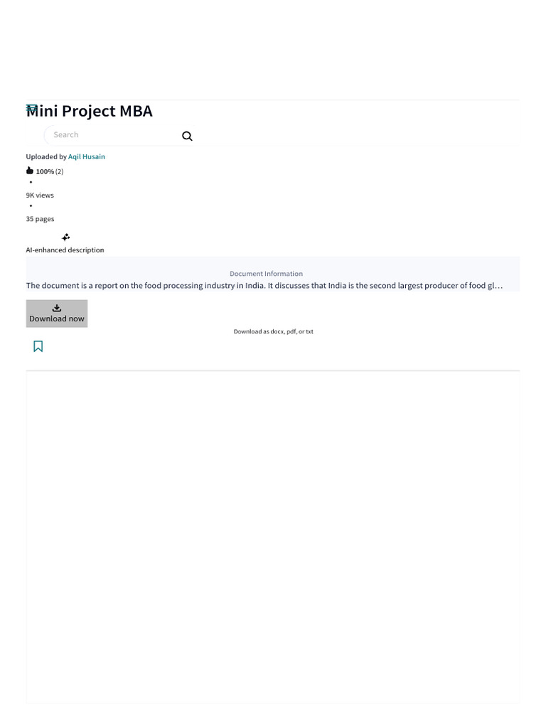Mini Project MBA: Search | PDF | Computers