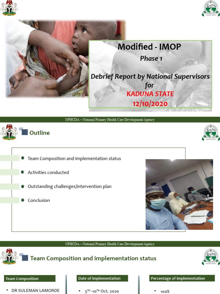 Kaduna State IMOP Phase 1 Report | PDF | Health Care | Social Programs