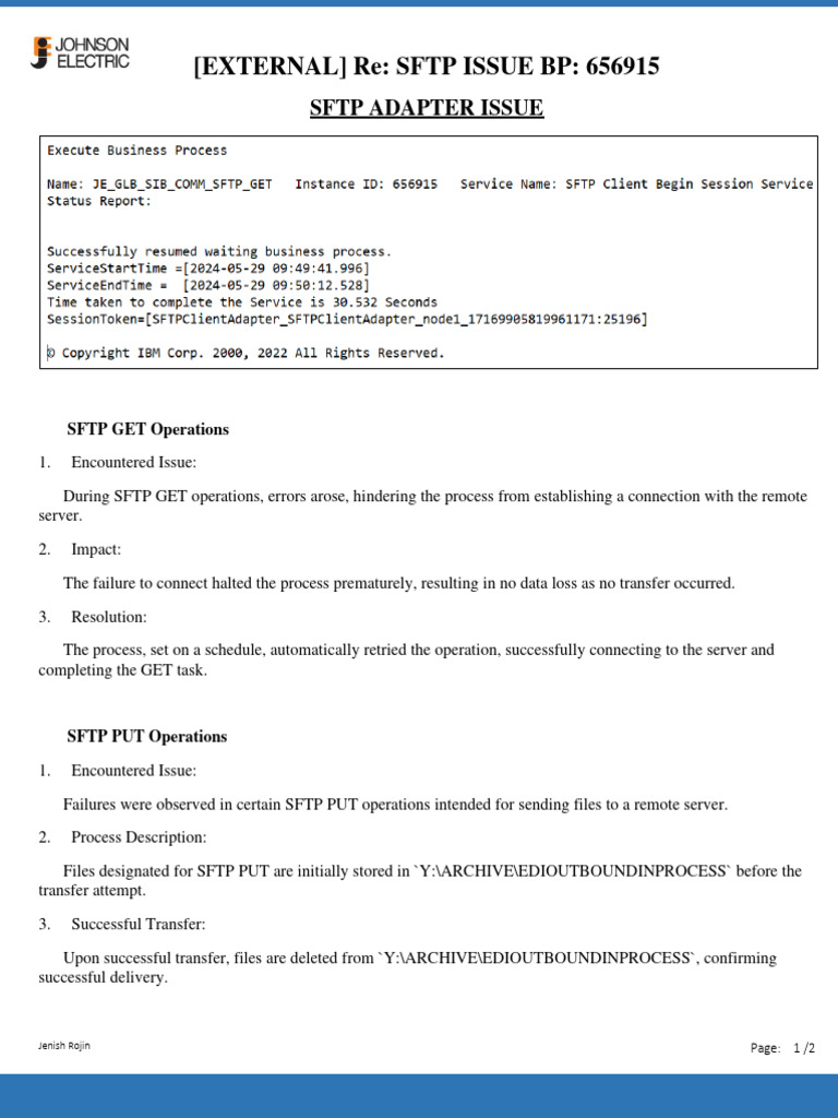 SFTP Adapter Issue | PDF | Computers