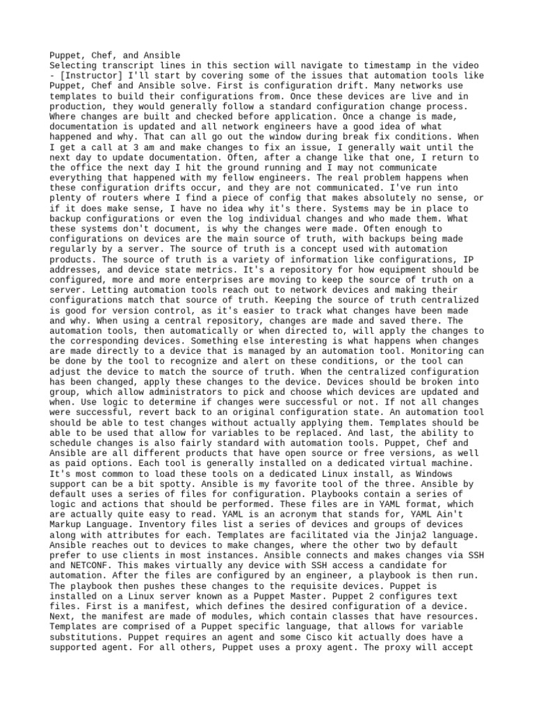 9 - Puppet, Chef, and Ansible | PDF | Software Engineering | Information Technology Management