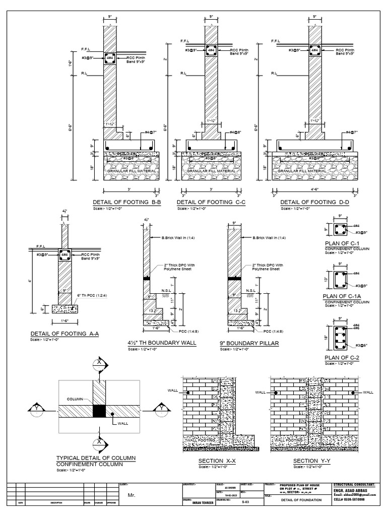 03 Foundation Sections | PDF | Building Engineering | Architectural ...
