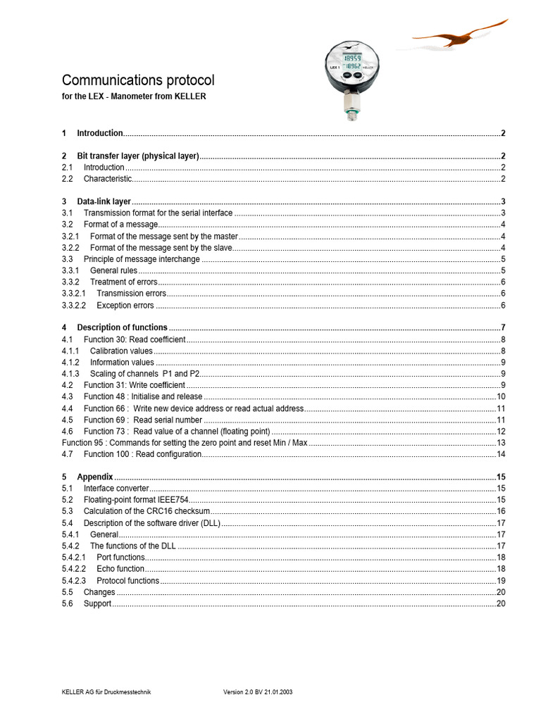 Communication Protocol LEX - V2.0 - e | PDF | Computer Engineering ...