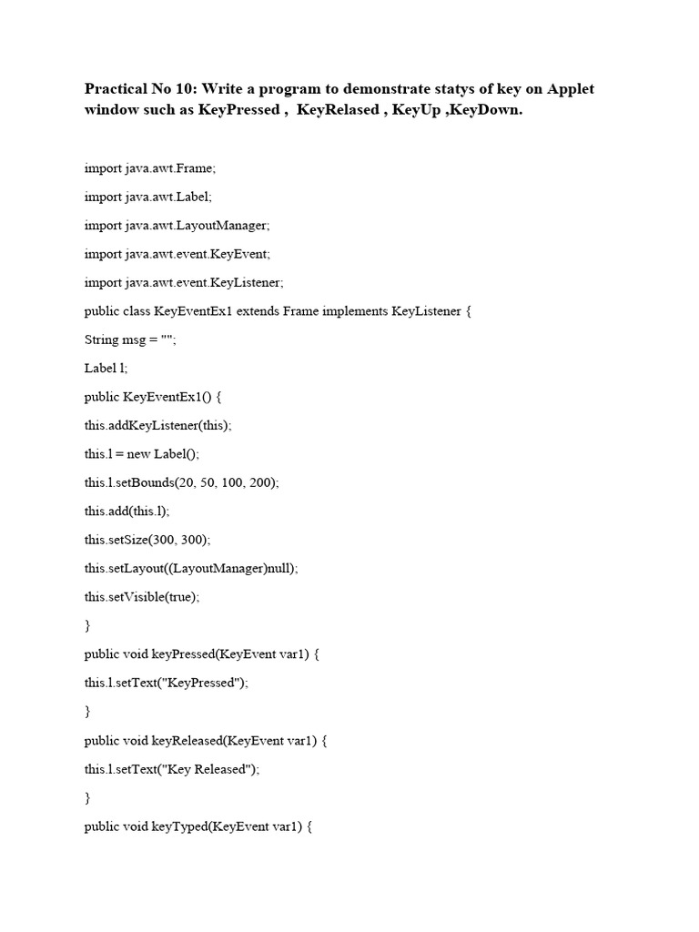 Practical No 10 | PDF