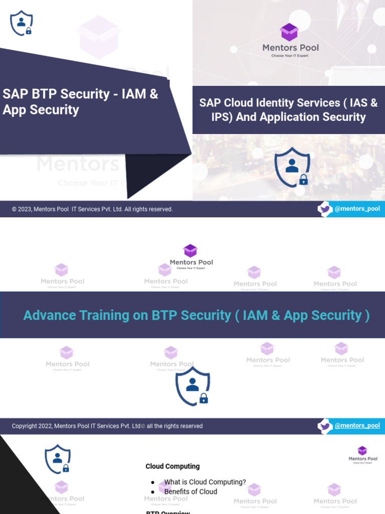 SAP BTP IAM and App Security Training | PDF | Cloud Computing | Application Software