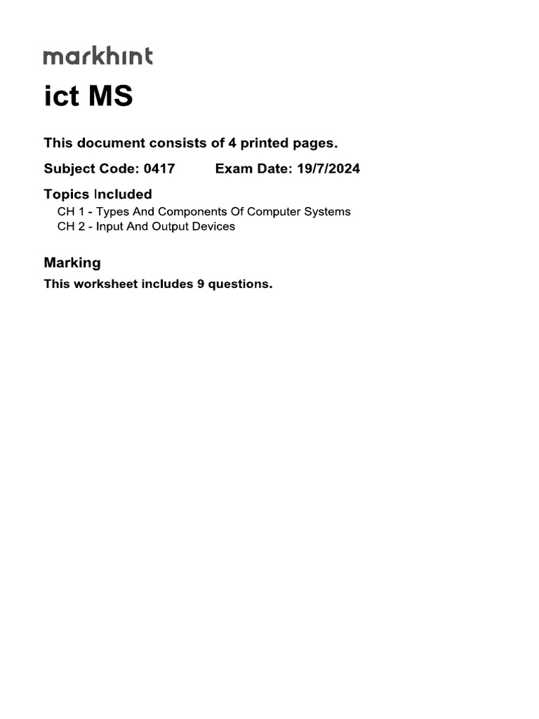 Ict Ms | PDF