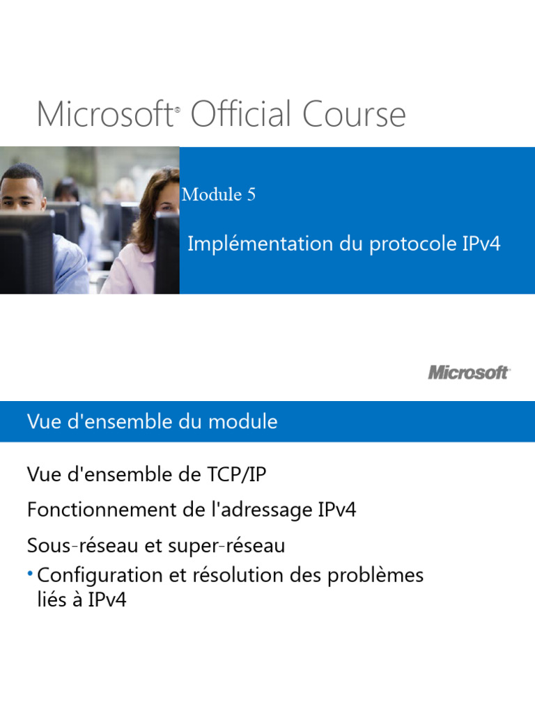 Microsoft Official Course: Implémentation Du Protocole Ipv4 | PDF | Adresse IP | Suite des ...