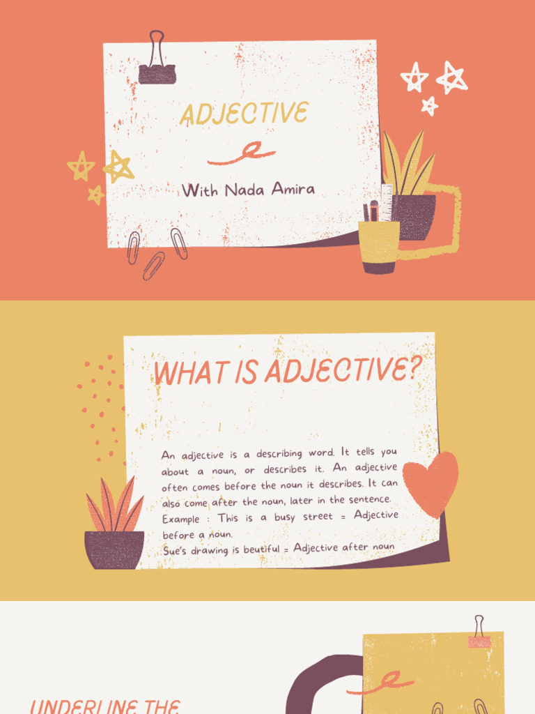 Adjective (Basic Grammar 3) | PDF | Adjective | Linguistics