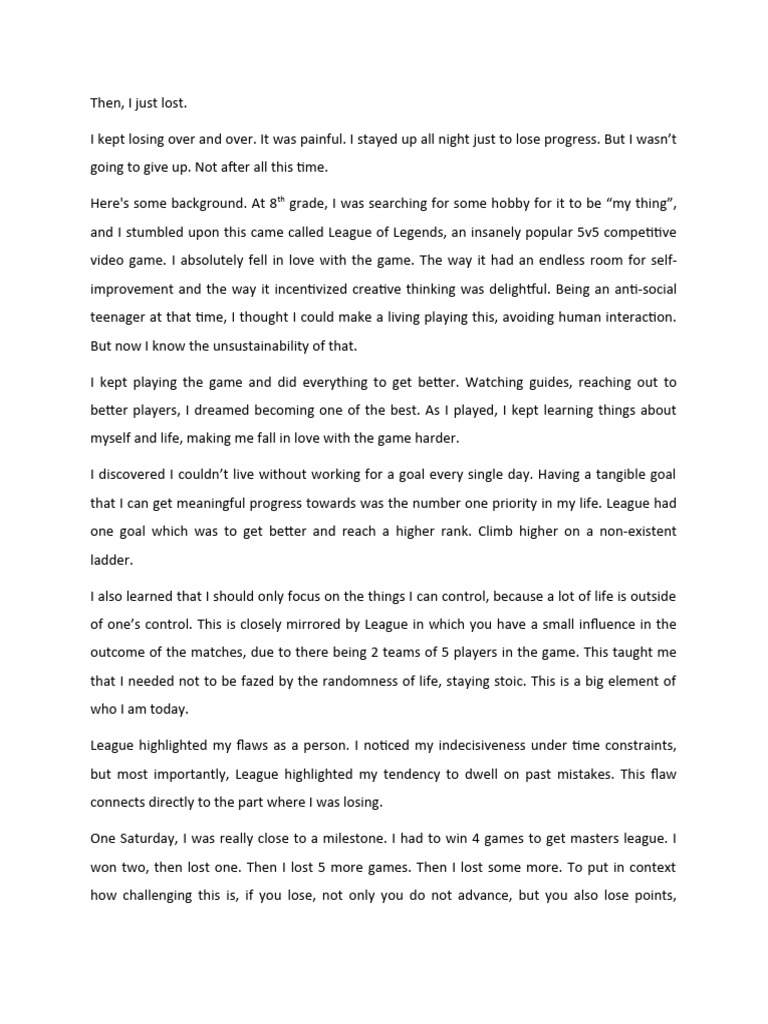 Common App Personal Statement | PDF | Social Psychology | Behavior ...