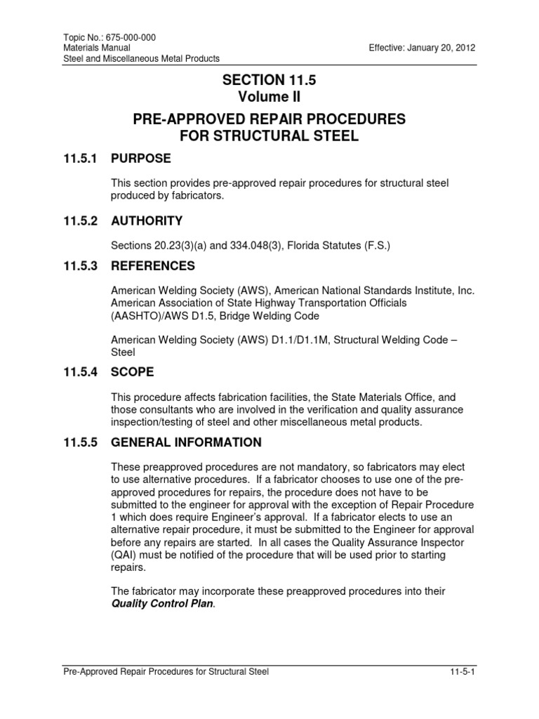 Arc Strike Repair Procedures for Steel | PDF | Welding | Construction