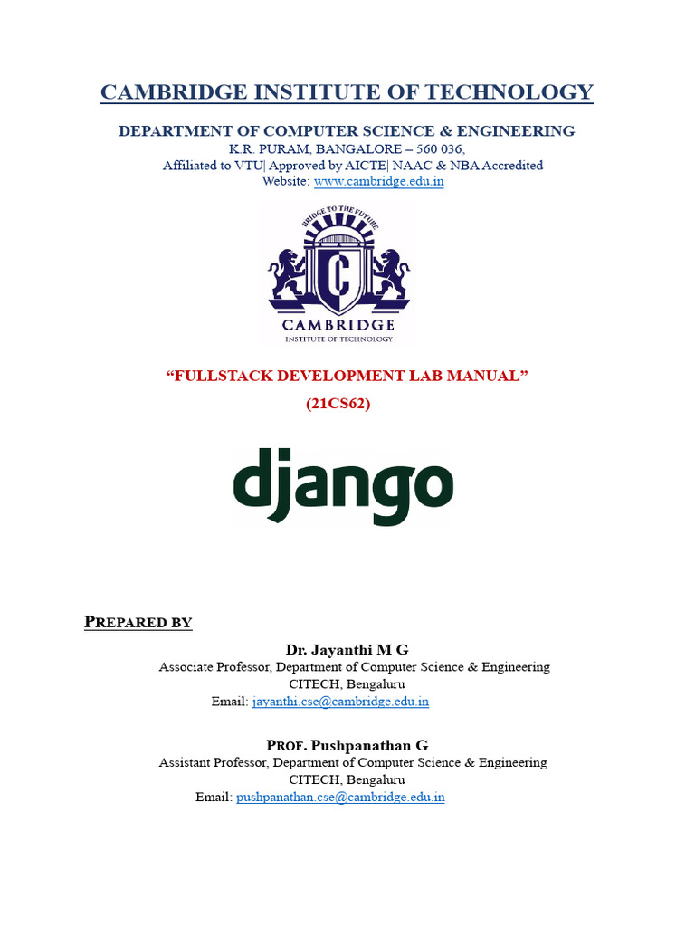 Fullstack Development Lab Manual 240506 095432 | PDF | Model–View–Controller | Ajax (Programming)