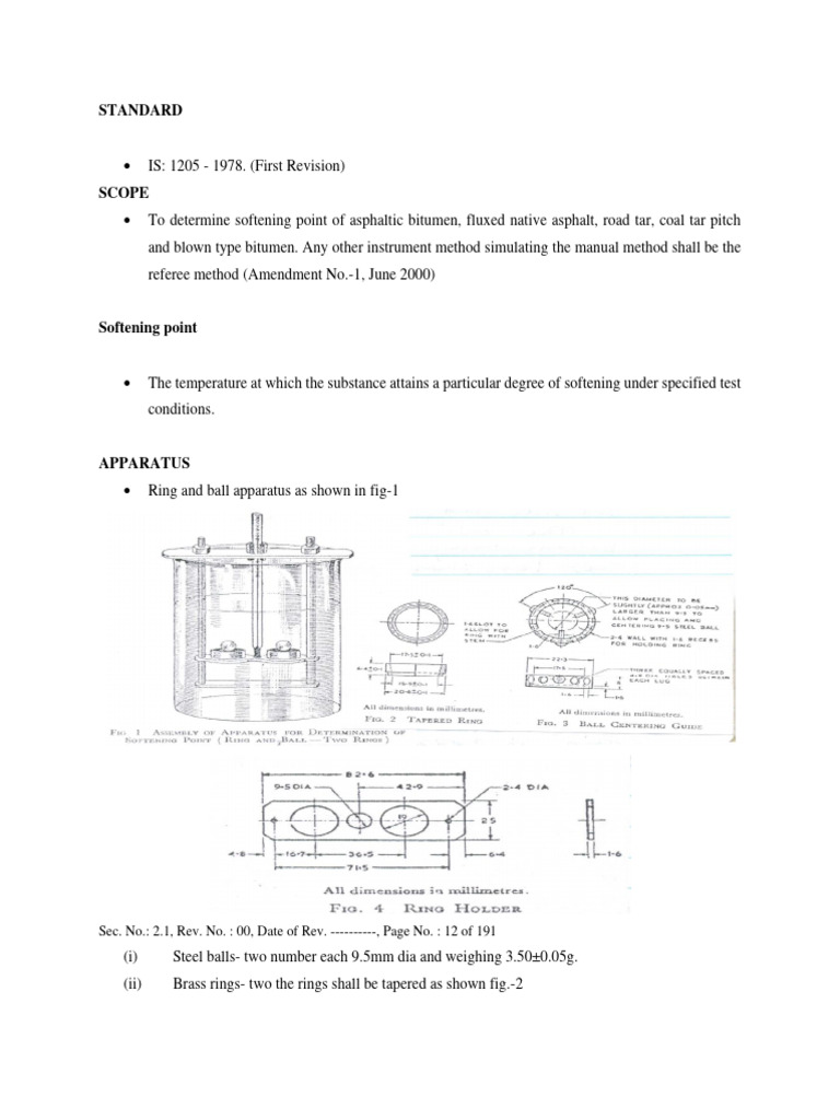 Asphalt Softening Point Guide | PDF | Temperature | Thermometer