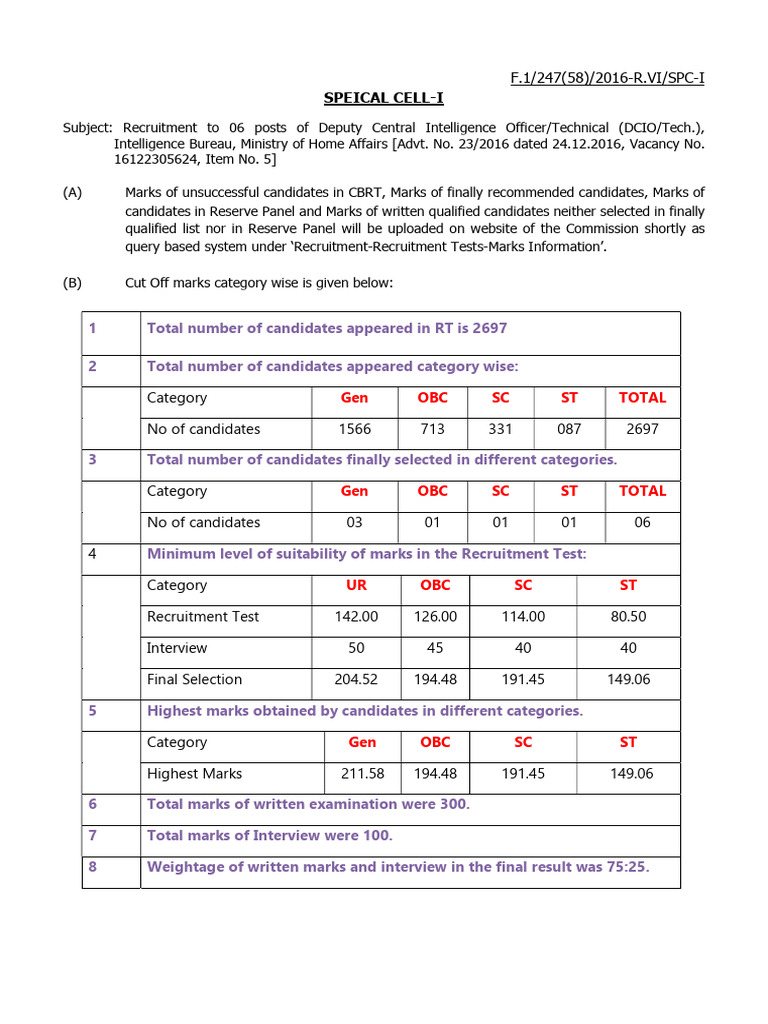 Upsc Dcio Paper 1 | PDF