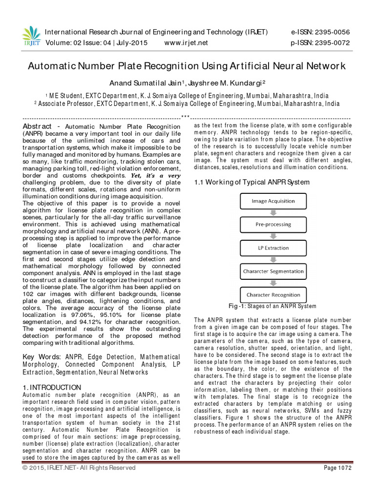 Irjet V2i4181 | PDF | Image Segmentation | Optical Character Recognition