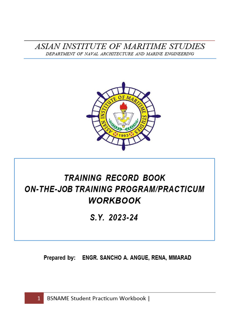 Unified Name Ojt Workbook 2023 24 | PDF | Creativity | Engineering