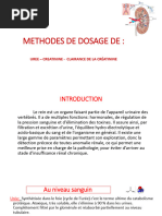Dosage et définition de l'urée | PDF | Urée | Ammoniac