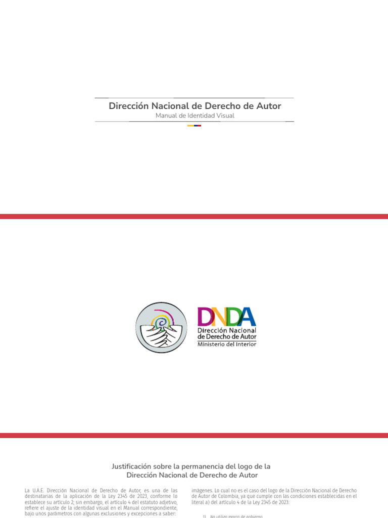 Compilado Manual de imagen corporativa DNDA (LEY 2345 DE 2023 - CHAO ...