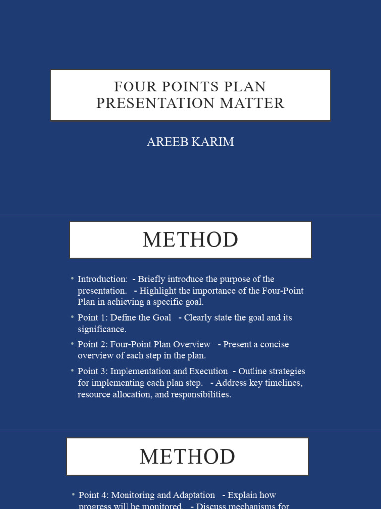 Four Points Plan Presentation Matter | PDF | Business | Art