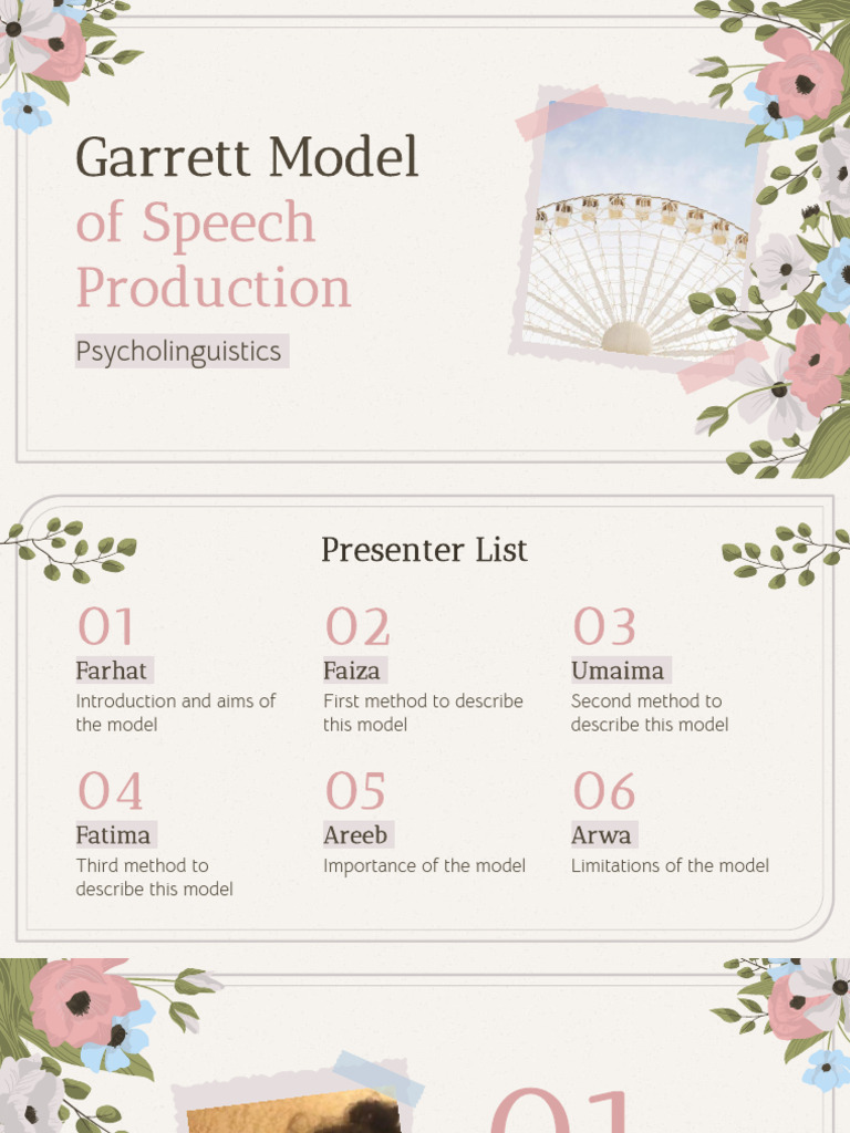 Garrett Model of Speech Production Explained | PDF | Speech | Word