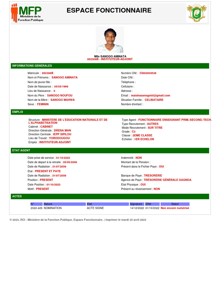 Espace Fonctionnaire | PDF | Gouvernement | France