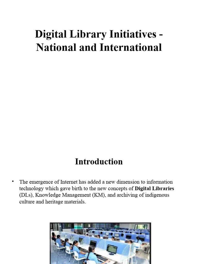 3 - Digital Library Initiatives - National and International | PDF | Digital Library ...