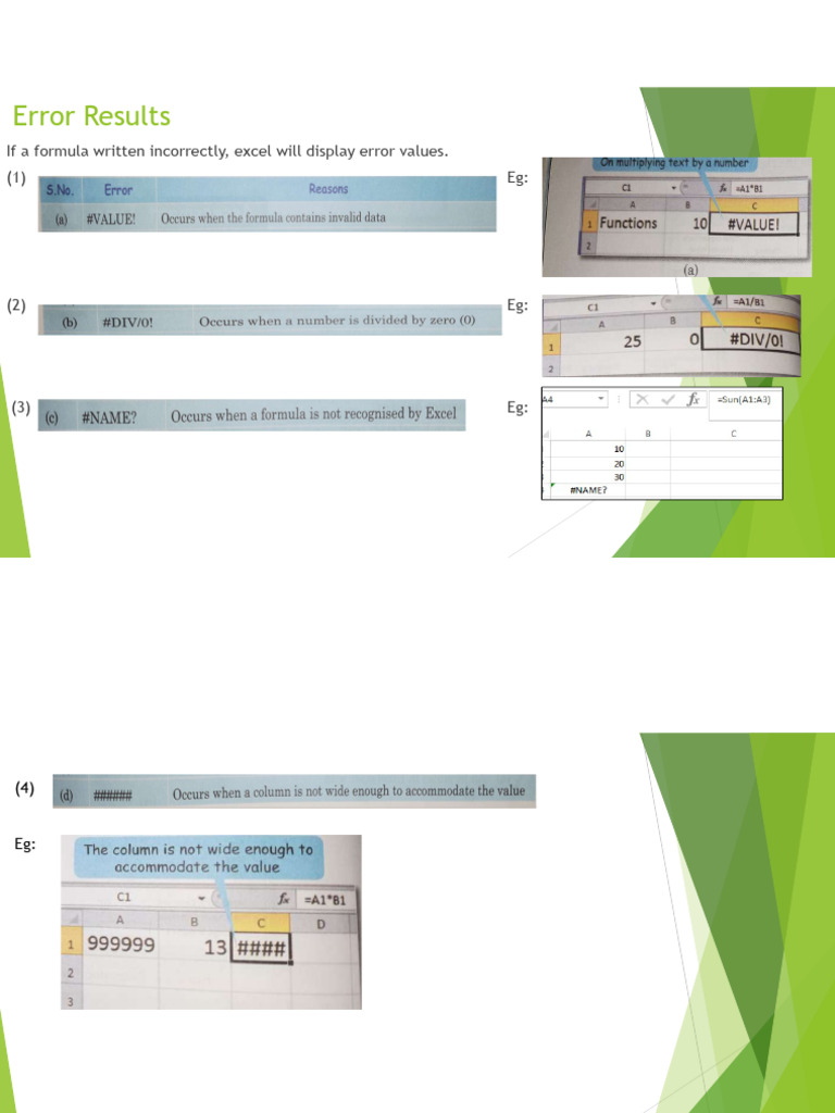 Formulas in Excel - Note2 | PDF