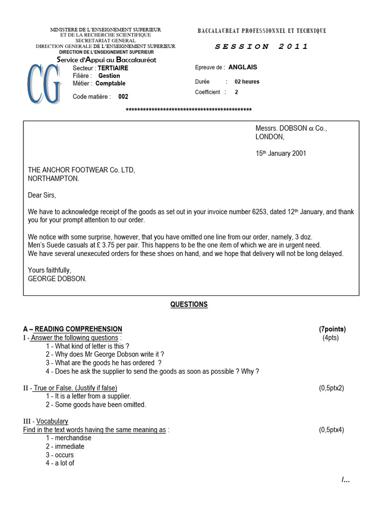 CG Anglais | PDF | Human Communication | Language Mechanics