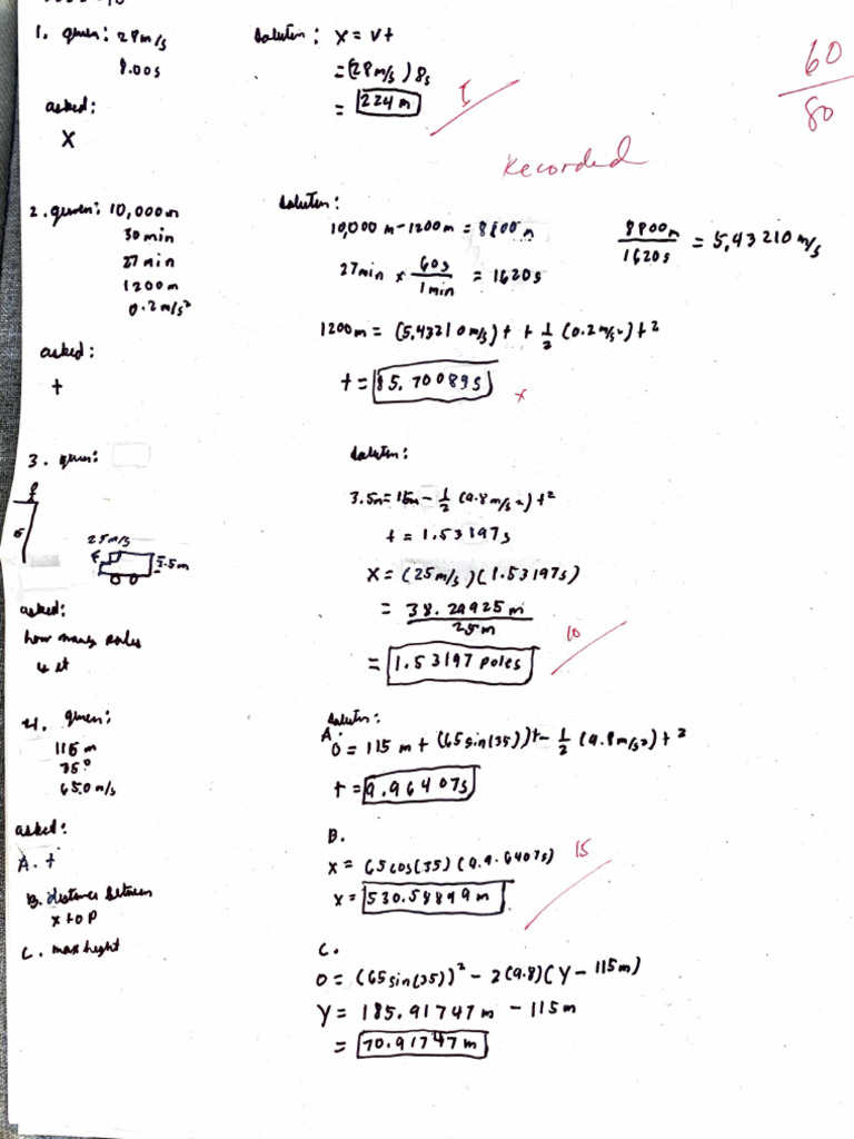 Physics 1 Midterm Exam Solution | PDF Physics 1 Midterm Exam Solution | PDF