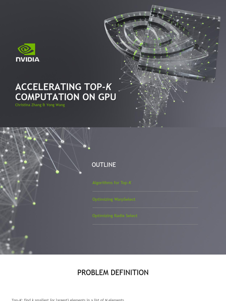 S31404 + Christina Zhang and Yong Wang + Accelerating Top-K Computation On GPU ...