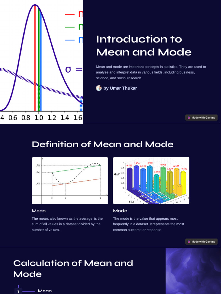 Introduction To Mean and Mode | PDF | Mean | Data