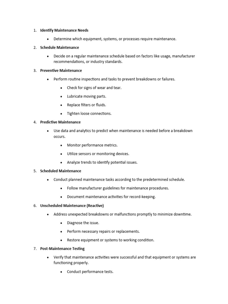 Maintenance flow chart | PDF | Information Technology Management ...