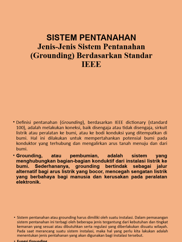 Sistem Pentanahan Jenis | PDF