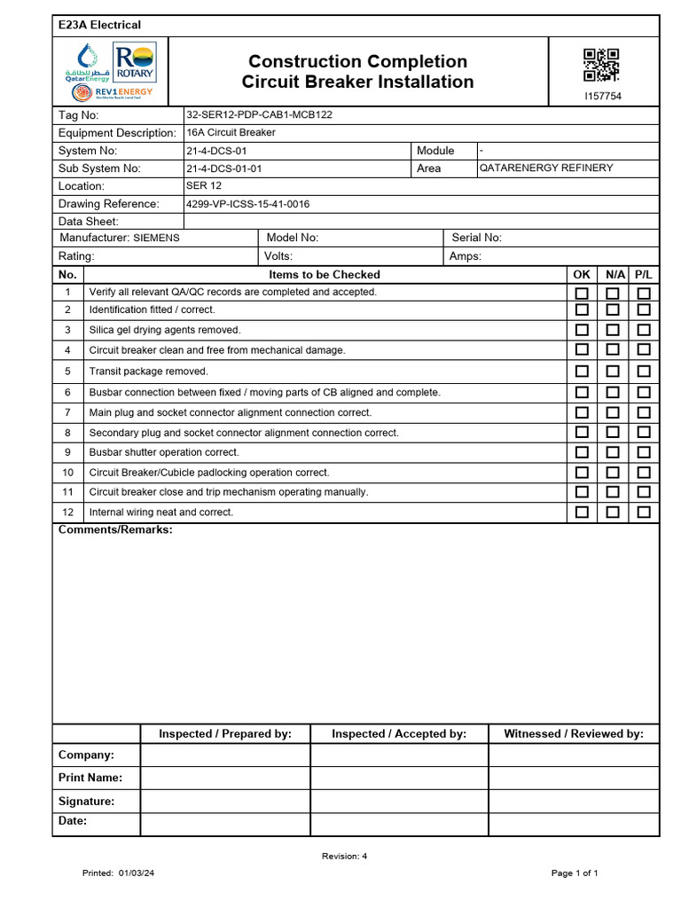 32 Ser12 PDP Cab1 Mcb122e23a - NTF - 157754 | PDF | Electrical ...