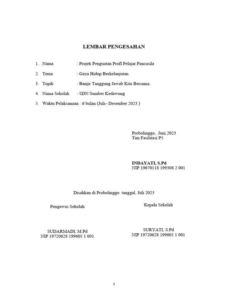Contoh Modul P5 - Dikdaya Jul 24 | PDF | Seni