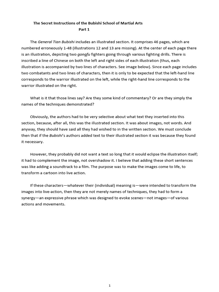 The Secret Instructions of The Bubishi School of Martial Arts 333 | PDF ...