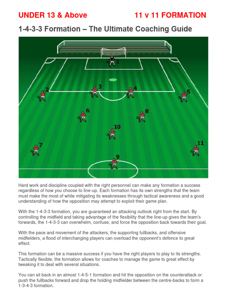 11v11 Formation | PDF | Forward (Association Football) | Defender ...