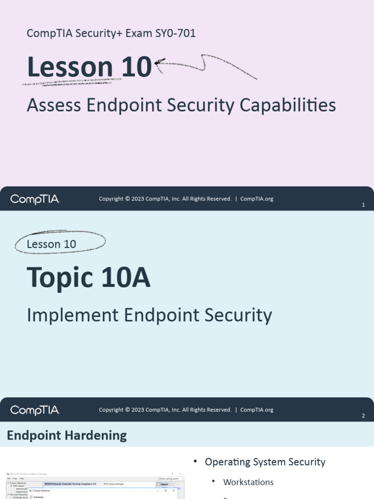 Sy0-701 - Lesson 10 | PDF | Computer Network | Mobile App