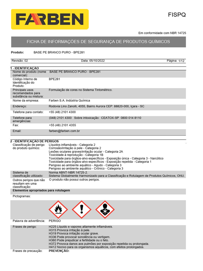 Fispq Base Pe Puro Branco Farben Download Grátis Pdf Química